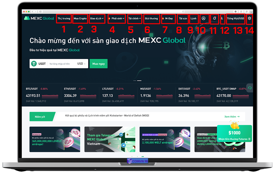 What is MEXC floor? Instructions for registering and using MEXC floor - TND NETWORK